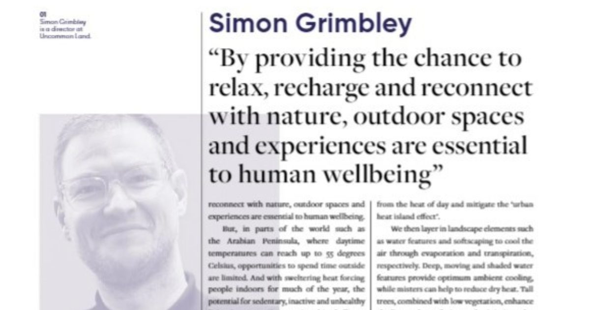 Designing for arid climates - insights from Benoy sister landscape ...