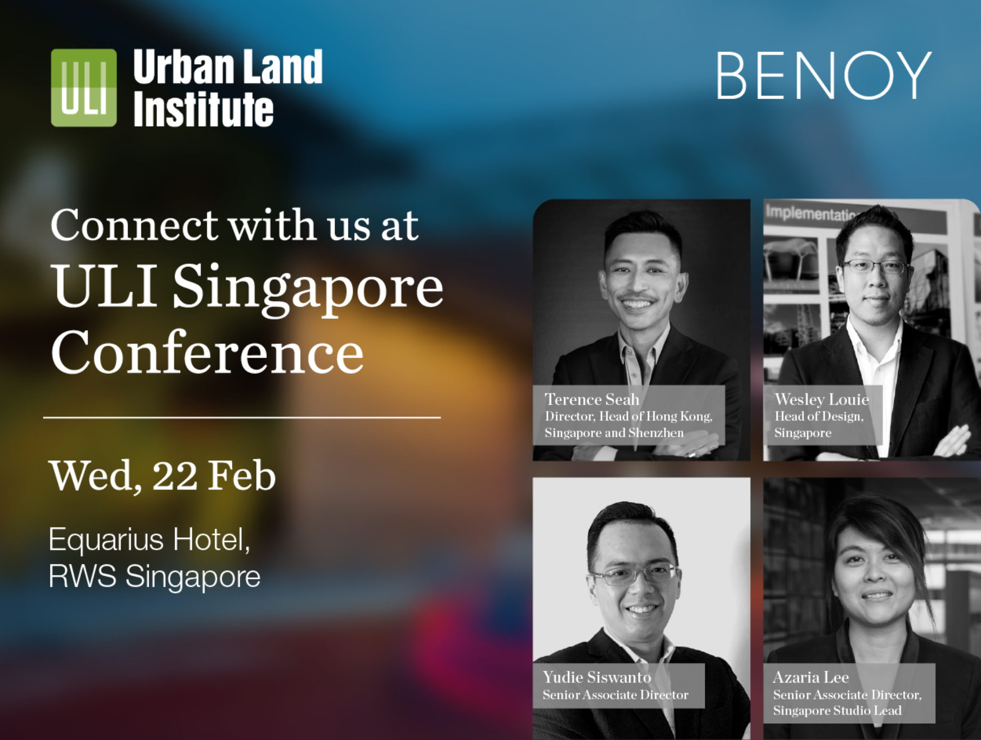 Connect with us at the 2022 ULI Singapore Conference | News